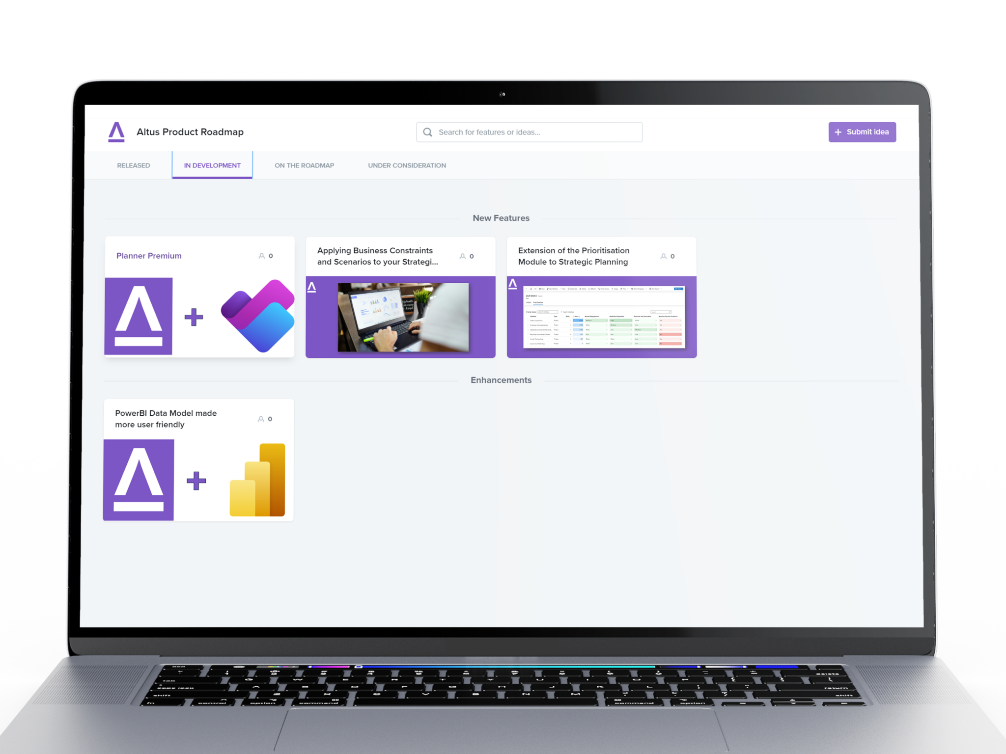 Product roadmap – Altus
